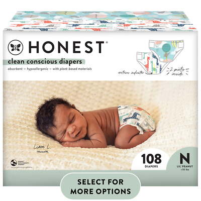 The Honest Company, Clean Conscious Disposable Baby Diapers,108 Count s ...