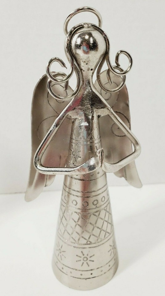 Lot Three (3) Silver Color Metal Angels Figures Bells With Clapper | eBay