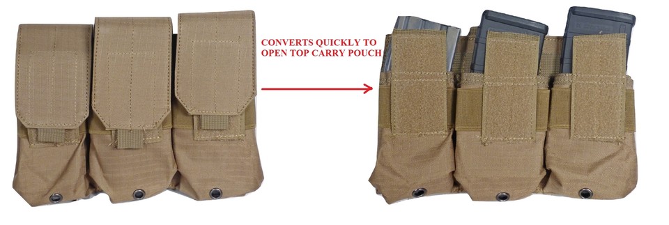 Tactical Scorpion Gear MOLLE Ripstop Rifle 30RD Triple Magazine Pouch ...