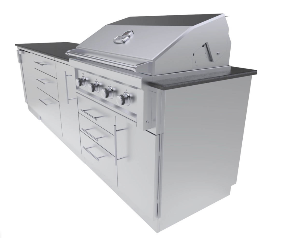 Sunstone Brazos 10' Stainless Steel Cabinet Island Package, LP, SCPBRAZOS | eBay