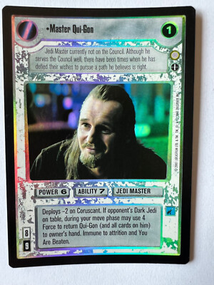Star Wars CCG Master Qui-Gon Super Rare Foil Reflections III 3 | eBay