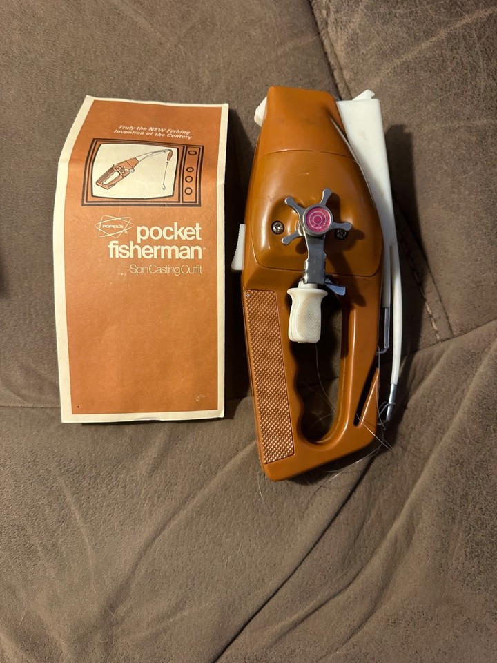 NOS Vintage 1972 Popeil's Pocket Fisherman Spin Casting Original Box ...