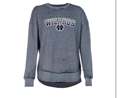 Womens NBA Washington Wizards Ombre Arch Print Burnout Crew Neck Fleece ...