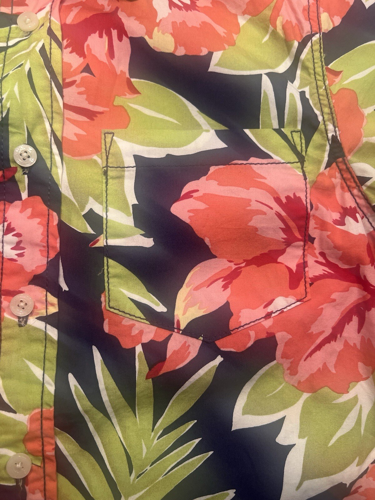 Hawaiian shirt for men Medium Cali Whoou Cotton Navy Green Red | eBay