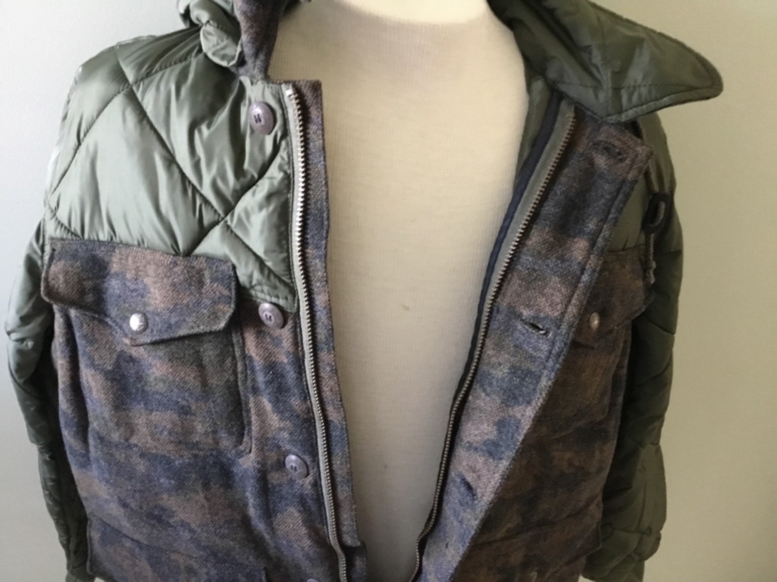 Jachs New York Coat Men's Jacket Camouflage Green Camo Removeable Hood ...