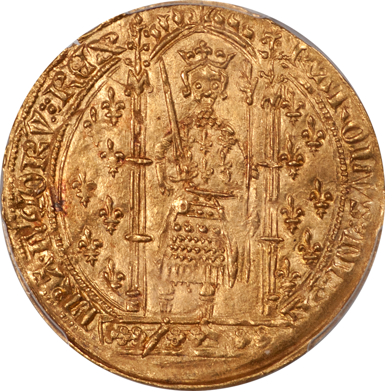 France Charles V (1364-1380) Gold Franc a Pied PCGS MS-63 | eBay