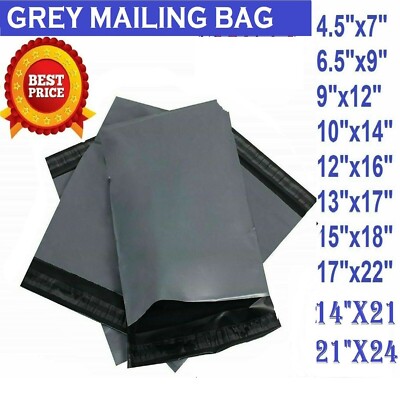 100% RECYCLED Grey Plastic Parcel Bags Mailing Bags Postal Bags Postage ...