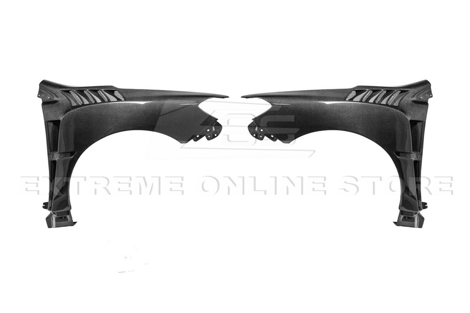 JDM Style CARBON FIBER Front Side Vented Fenders Pair For 15-21 Subaru ...