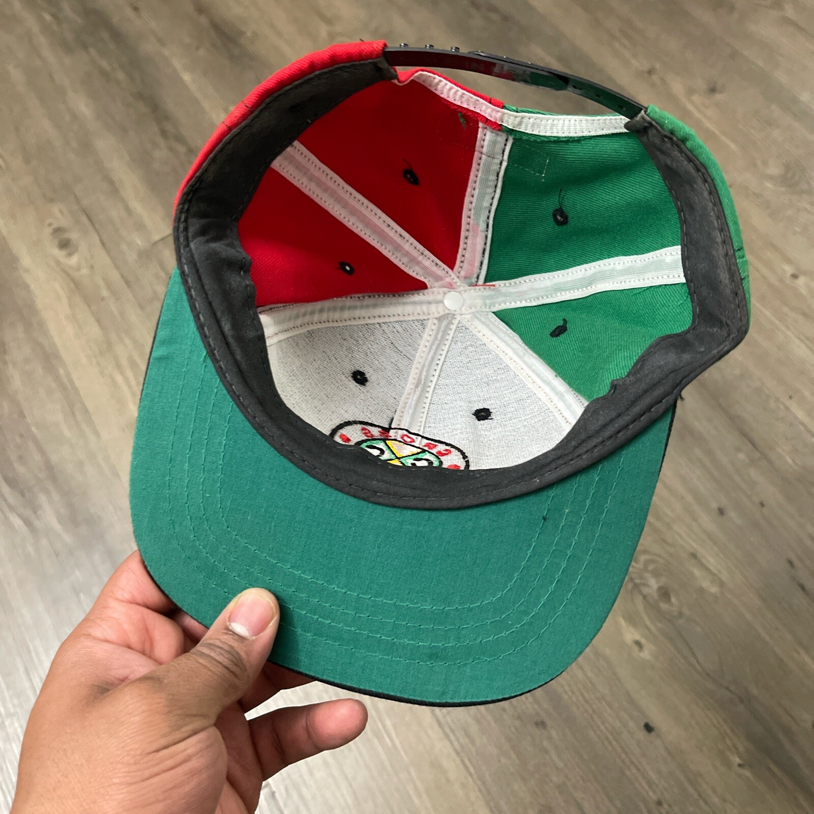 Vintage Colorblock Cross Colours SnapBack Hat One Size - Gem