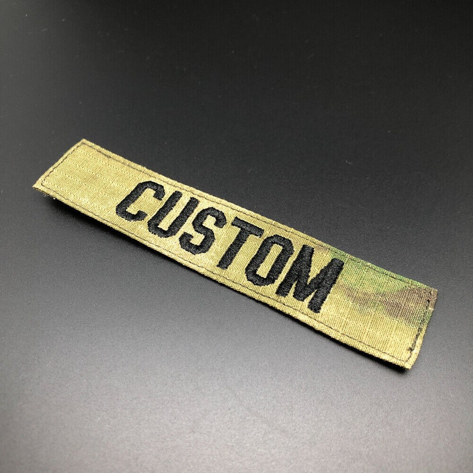 Custom Name Tape Embroidery Patch Brand Fold Tactics Military Hook and ...