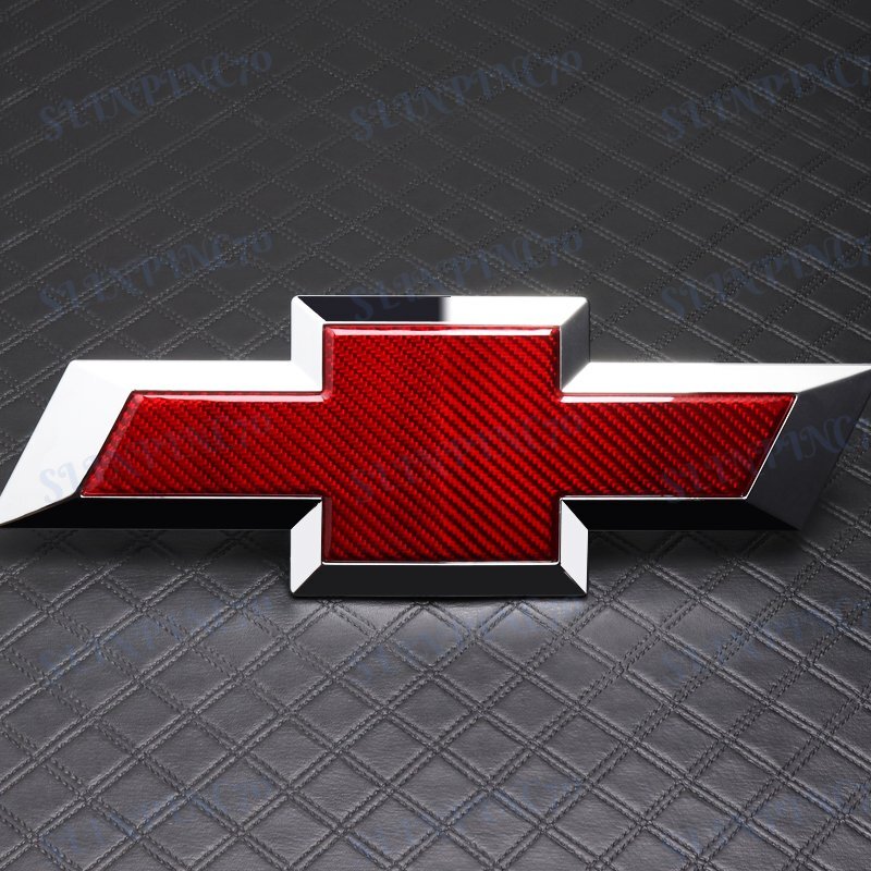 Red Chevrolet Logo Chevy Red Bowtie Emblem Flat Steel Sign
