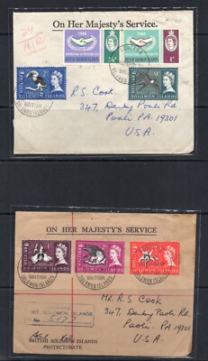 R4810 Br. Solomon Islands 1965 QEII birds flora COVERS used | eBay ...