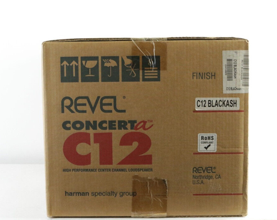 New/ Sealed Revel Concerta C12 Bookshelf Center Speaker (Black Ash ...