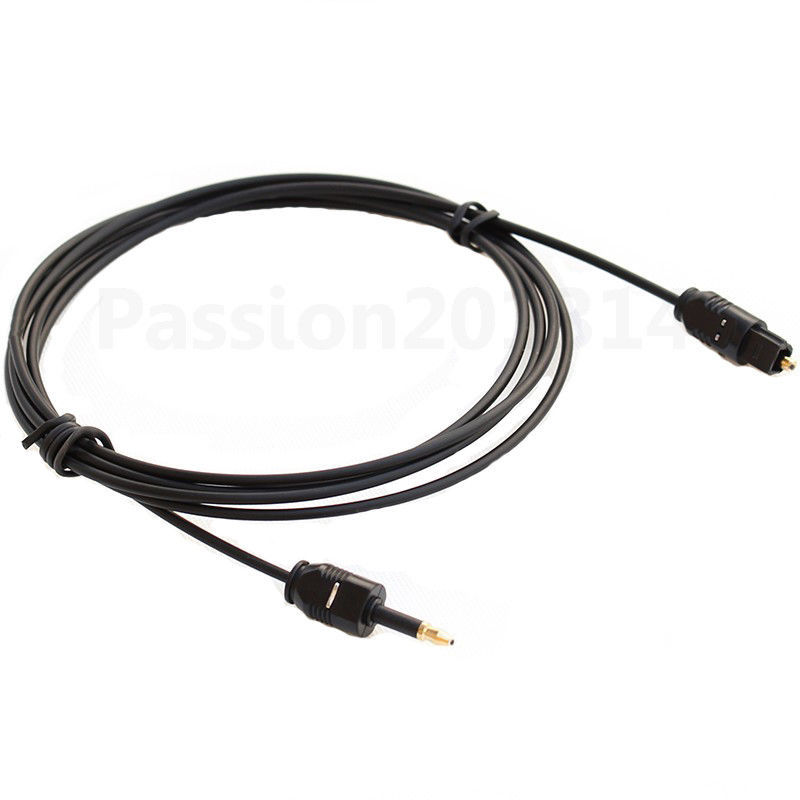 1M 3Ft Toslink Male to Mini Plug 3.5mm Male Digital Optical SPDIF Audio ...