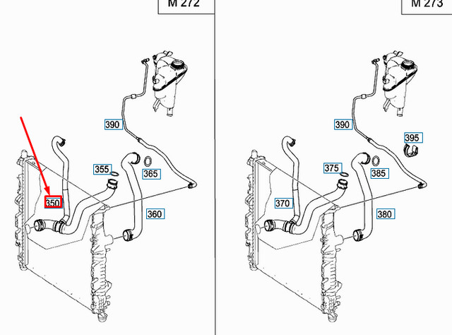MERCEDES-BENZ R W251 RADIATOR COOLANT HOSE A2515000275 OEM for sale ...