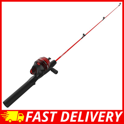 Zebco Dock Demon Spinning Reel or Spincast Reel and 30-Inch Fishing Rod ...