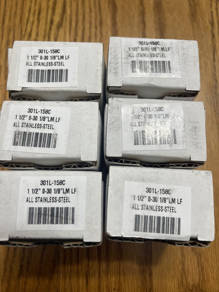 1 1/2” 0-30psi Liquid Filled SS 1/8” Male Npt Gauges "qnty 6" | eBay