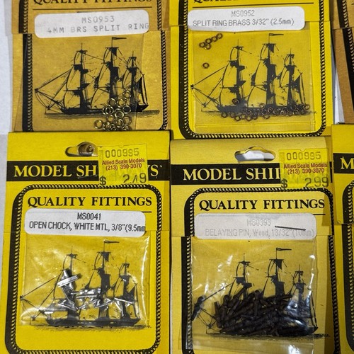 Lot of 24 Model Shipways Ship Building Parts Packs Vintage | eBay