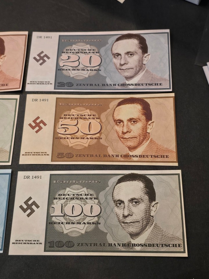 WW2 WWII German The Minister currency Reichsmark Banknote collection ...