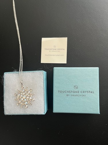 NEW touchstone Crystal silver necklace snowflake | eBay