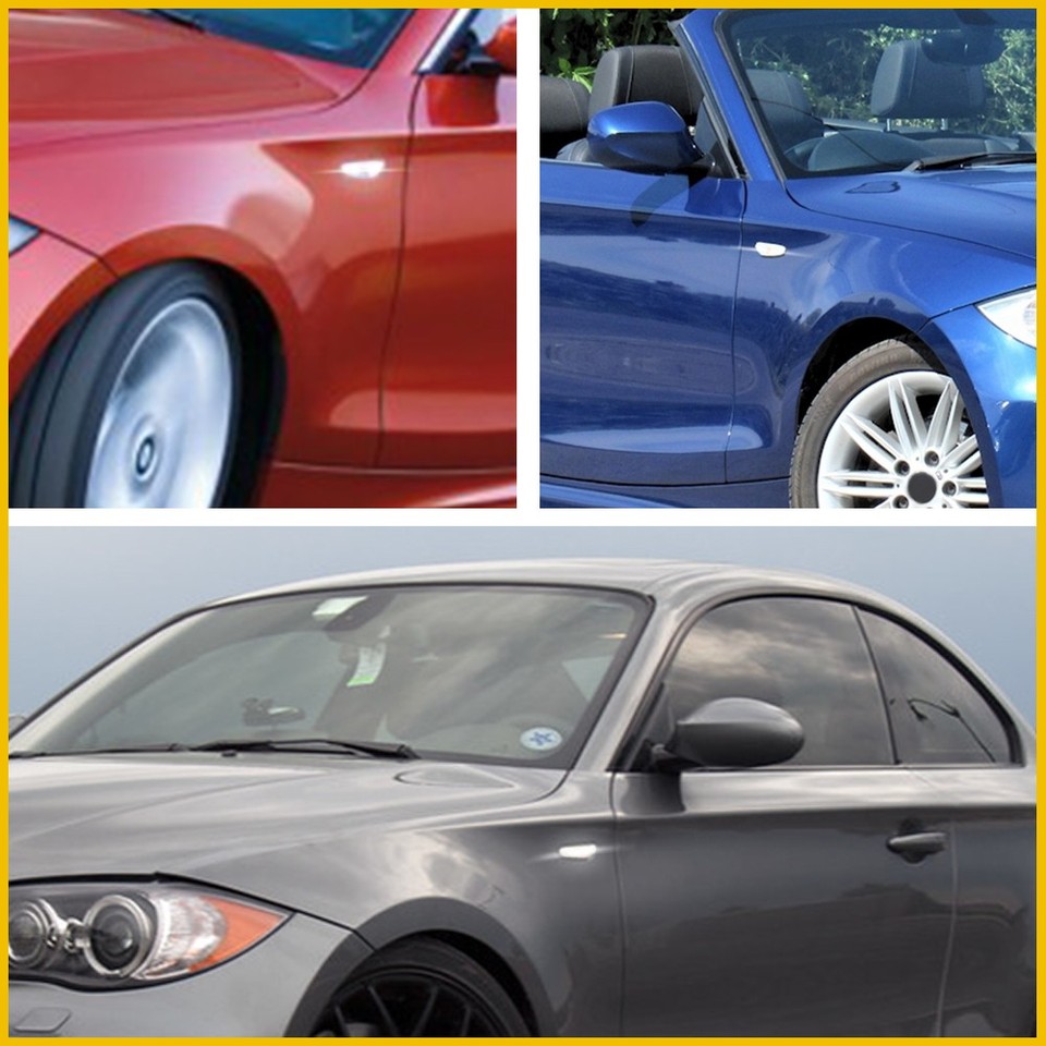 4x White LED Side Marker Light Sequential For 2004-2020 BMW 5 series ...