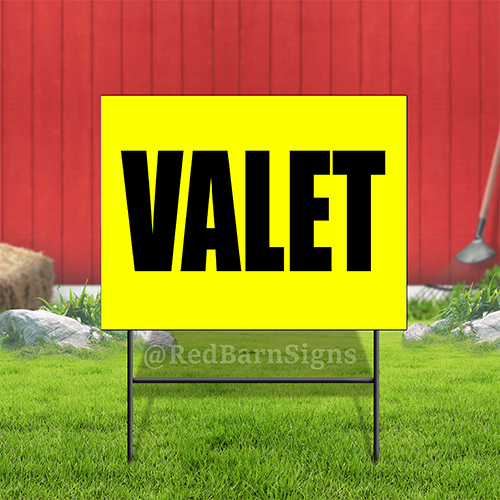 Valet Coroplast Sign Plastic Indoor Outdoor Yard Sign | eBay