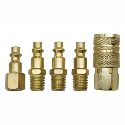 5pc Brass Male Female Quick Coupler Connector Set For All Air Operated ...