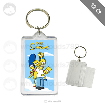 12 Simpsons Bart Homer Keychain for Kids Birthday Party Favor Gifts ...