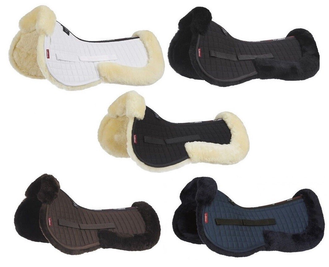 LeMieux ProLambskin Merino Wool HALF PAD Ultra Comfort Black/Brown ...
