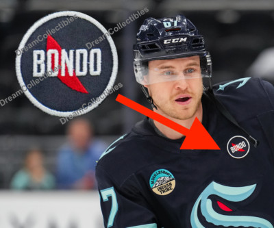 Large 3.5" Seattle Kraken Bondo Patch David Bonderman Hockey Jersey ...