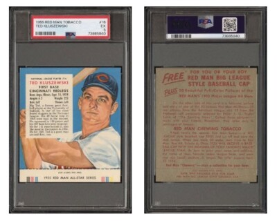 1955 Red Man Ted Kluszewski With Tab #16 PSA 5 EX | eBay
