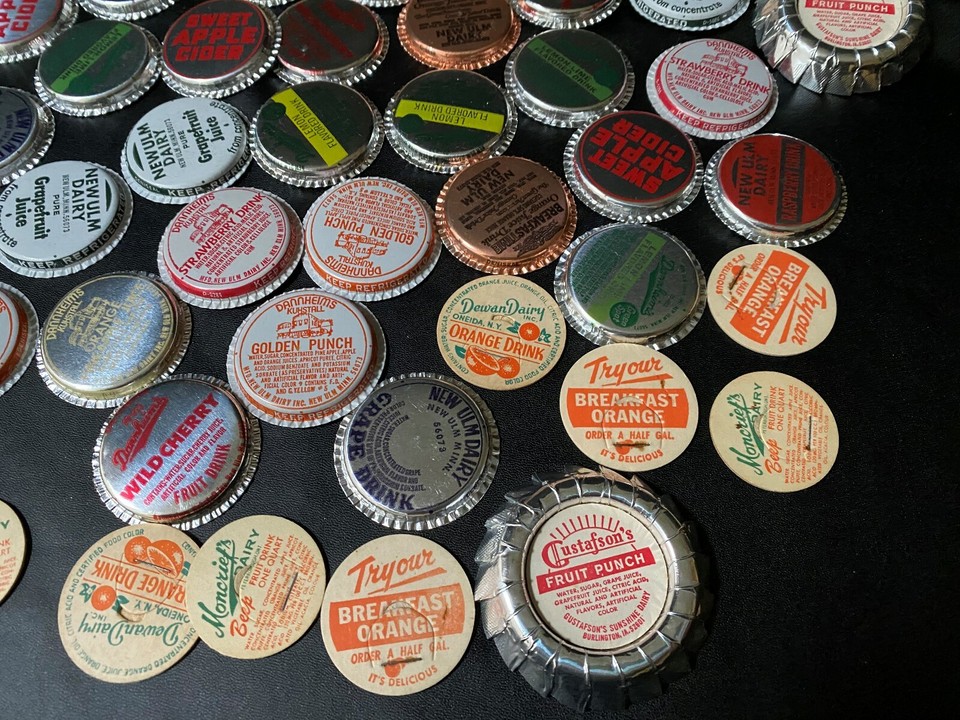 60 Vintage Soda Caps of Various Styles & Sizes " NOS" | eBay