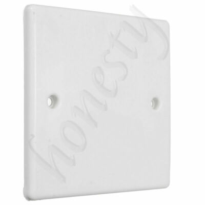 White Plug Electric Mains Spare Wall Switch Socket Single Blanking ...
