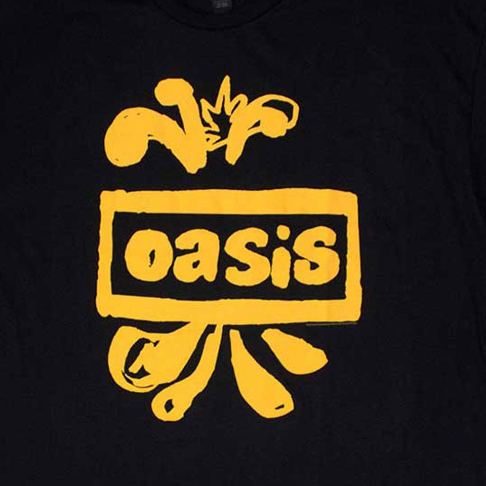 Oasis Drawn Band Logo T Shirt | eBay
