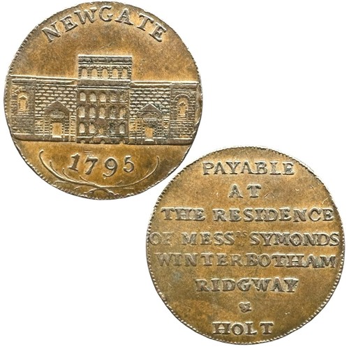 1795 CONDER HALF PENNY TOKEN SYMONDS NEWGATE MIDDLESEX ** D&H 396B ...