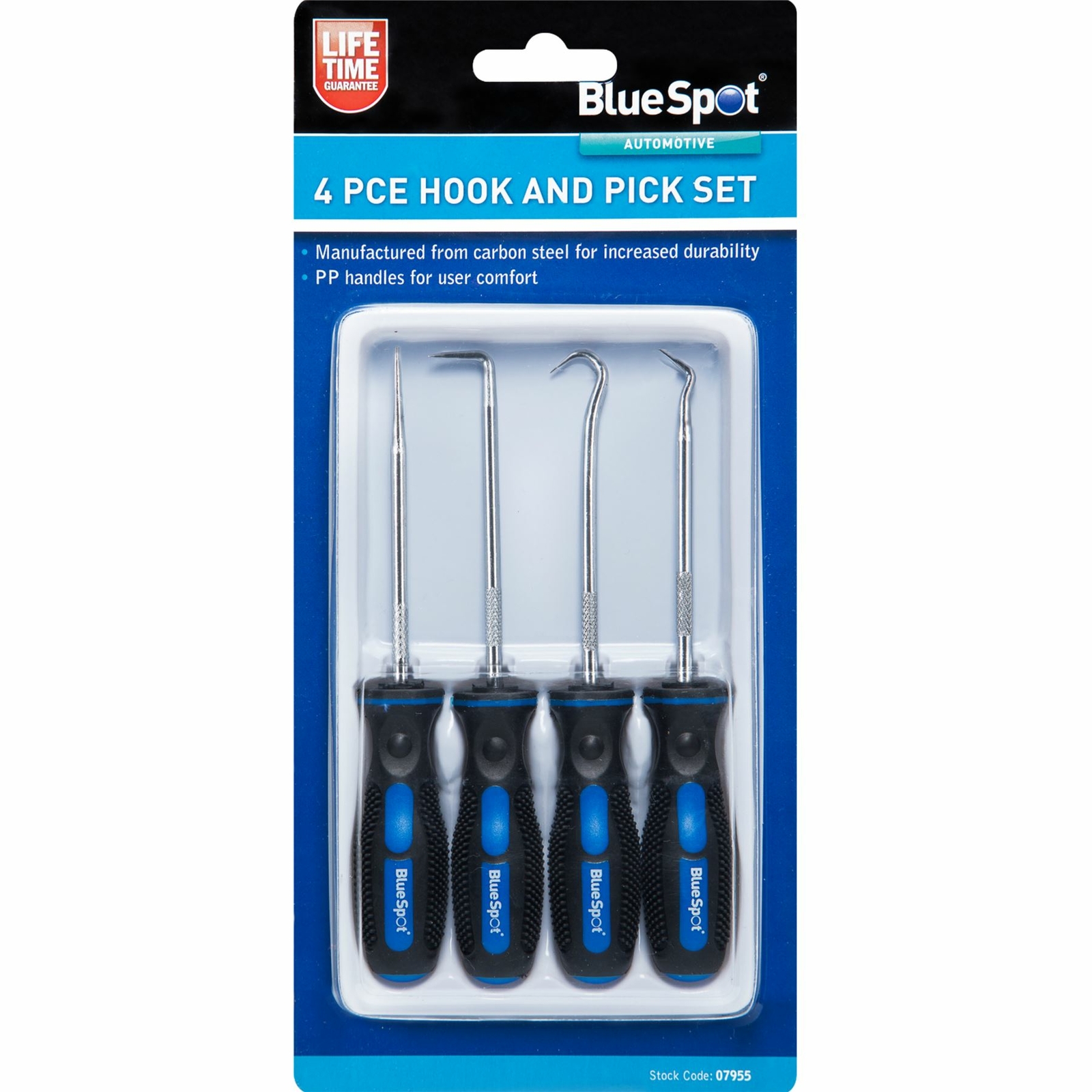 BlueSpot 4pc Pick And Hook Probe Set O Ring Seal Remover With Soft Anti ...