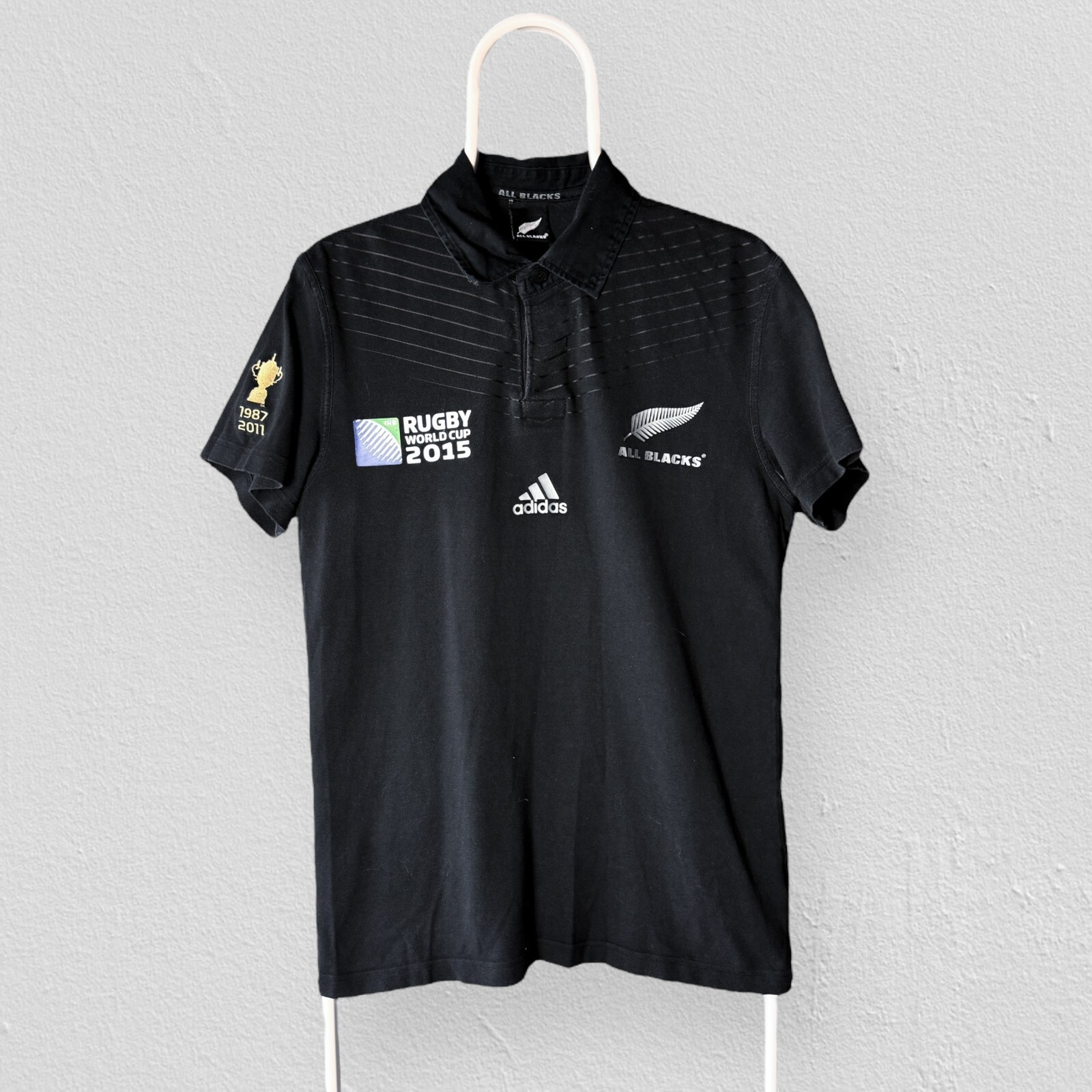 New Zealand All Blacks Rugby Polo Shirt Adidas Mens M… - Gem