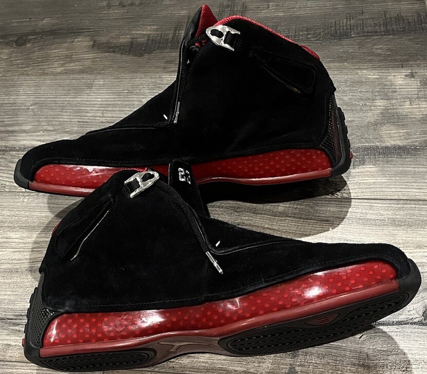 AIR JORDAN XVIII 18 RETRO BLACK RED SIZE 13 SHOES SNEAKERS | eBay