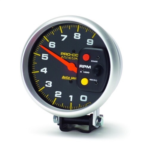 Auto Meter 6809 5" Pro-Comp Tachometer 0-9;000 RPM Pedestal w/Peak ...
