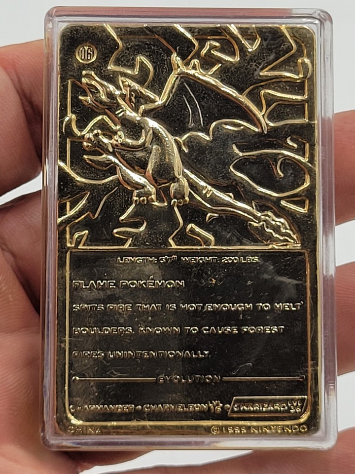 NINTENDO CHARIZARD LIMITED EDITION 23K GOLD PLATED TRADING CARD | eBay