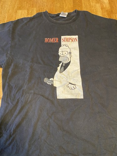 Vintage The Simpsons Homer Simpson Scarface Cartoon T-Shirt Men's Large ...