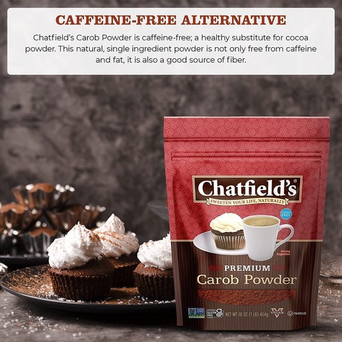 Chatfield’s All Natural Carob Powder 16-oz Pouch, Sweet and Delicious ...