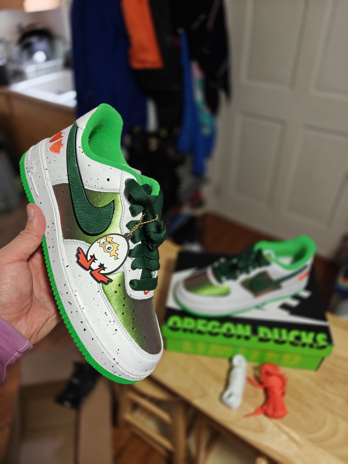 Nike Air Force 1 Oregon PE 'Ducks of a Feather' Sneakers Size 10.5 | eBay