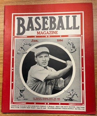Baseball Magazine Jan. 1938 Joe Medwick Cover Inside Buddy Hassett ...