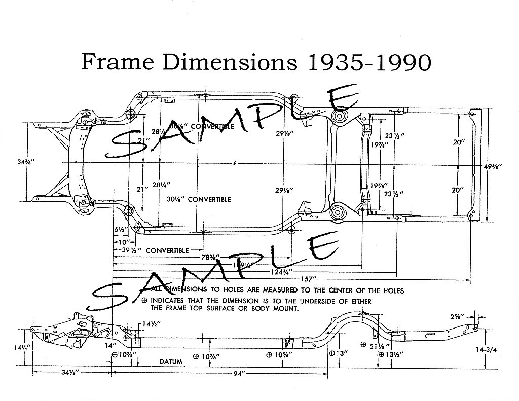 1970 MGB NOS Frame Dimensions Front Wheel Alignment Specifications | eBay