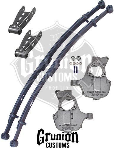 McGaughys Chevy Silverado 2/4 Lowering Drop Kit 2016 - 2018 2WD 34300 ...