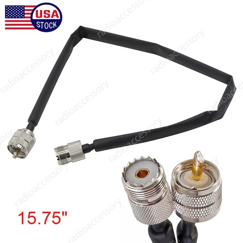 Window Pass Through Flat RF Coaxial Cable SO-239 UHF Female to PL-259 ...