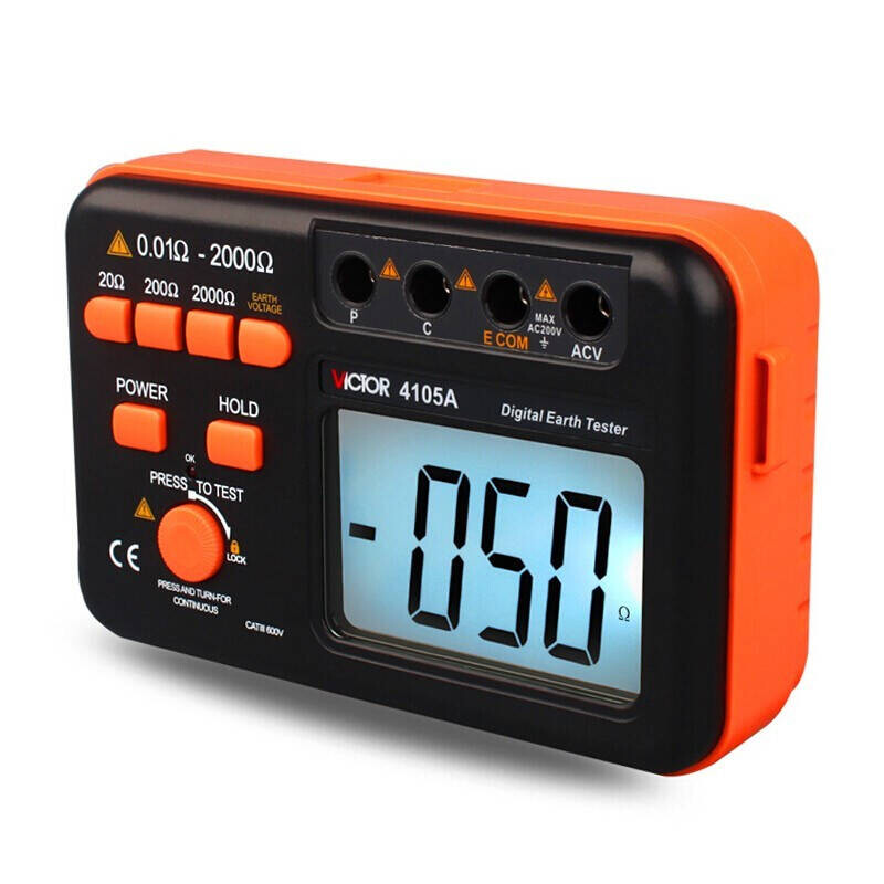 VICTOR 4105A New Type Digital Earth Ground Resistance Tester Manual ...