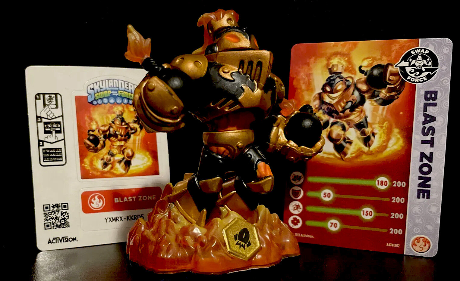 Skylanders Swap-Force DARK BLAST ZONE Figure W/Cards | eBay