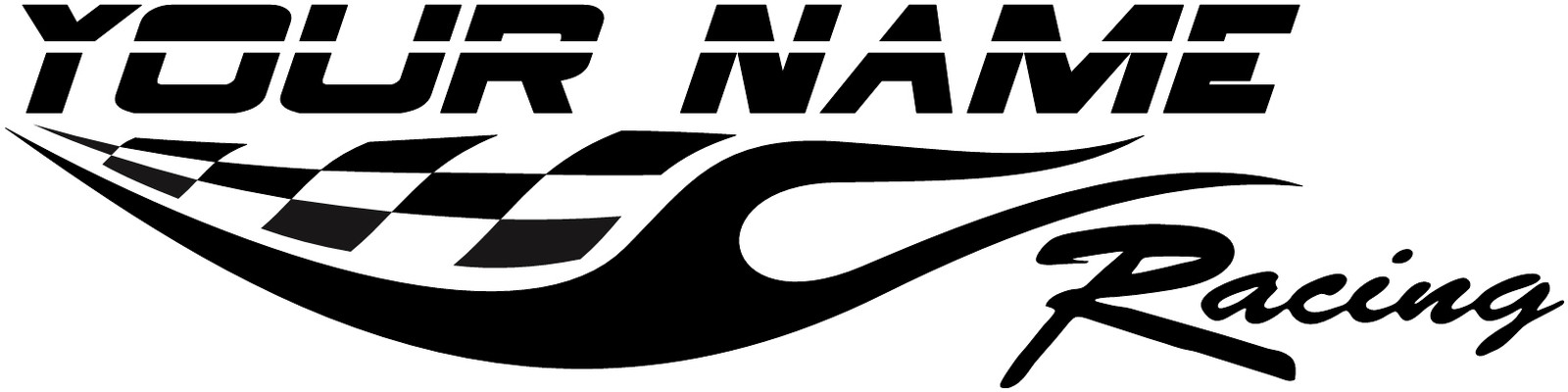 4 Personalized "Your Name" Racing Sticker, Decal NHRA NASCAR Color ...